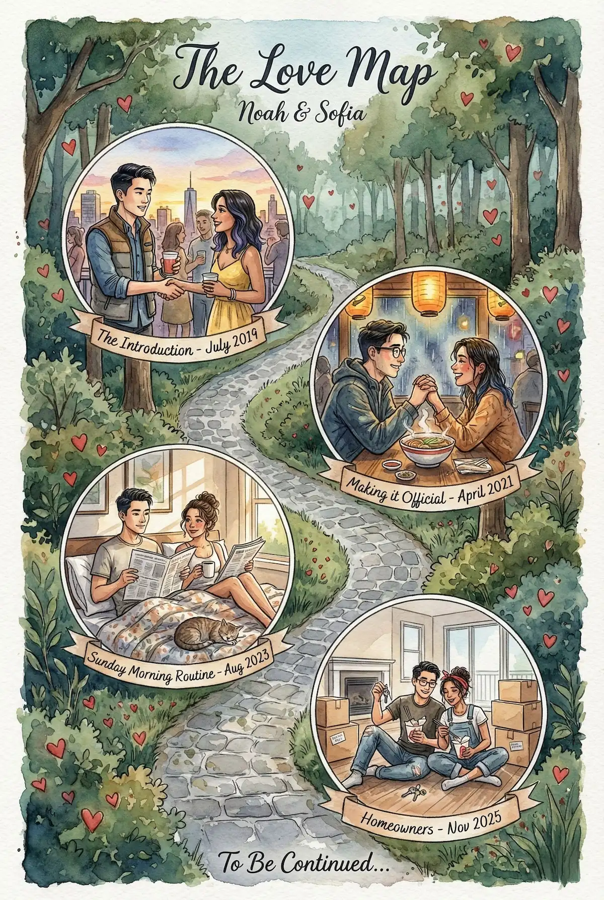 LoveMap | Your Love Story Illustrated - $29 USD